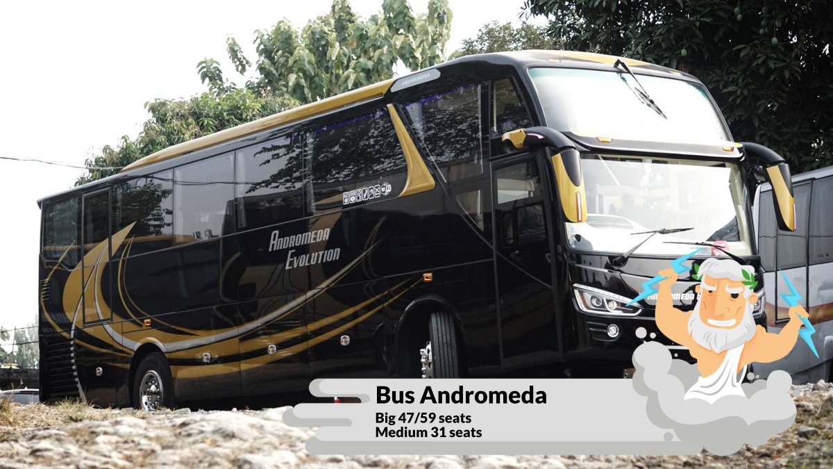 Sewa Bus Pariwisata Andromeda Murah Terpercaya - Dewabus